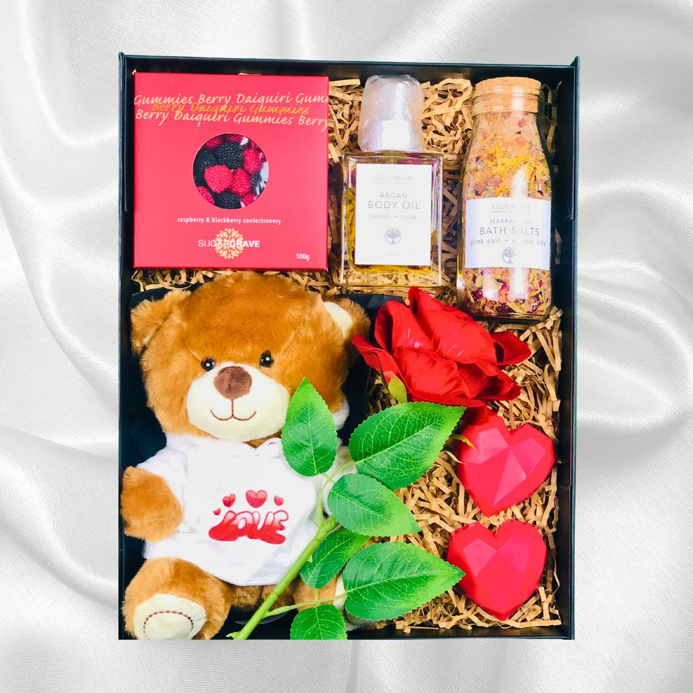 Plush Love & Pampering Pleasures Gift Hamper for Her – Aussie Gift Gallery